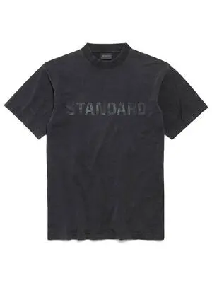 Balenciaga Standard Regular Fit T-shirt In Faded Jersey - Black