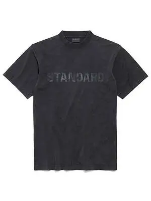 Balenciaga Standard Regular Fit T-shirt In Faded Jersey - Black