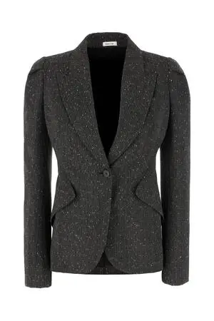 Alexander McQueen Tailored Textured Blazer - Multicolor