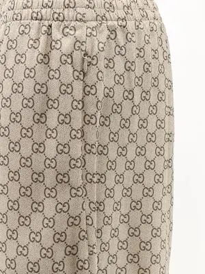 Gucci Silk Trousers With Gg Print - Multicolor