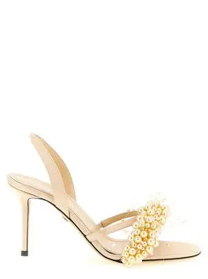 Mach & Mach Floating Pearl' Sandals - Gold
