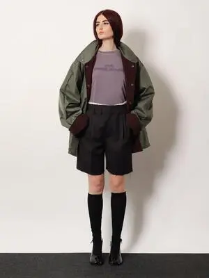 MAISON MARGIELA Striped Virgin Wool Shorts - Multicolor