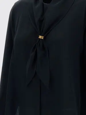 Max Mara Pussy-bow Silk Shirt - Black