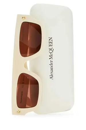 Alexander McQueen Ivory Acetate Sunglasses