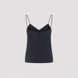 Max Mara Unghia Washed Silk Tank Top - Blue