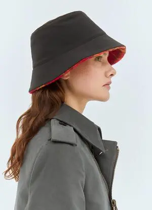 Burberry Reversible Check Fleece Bucket Hat