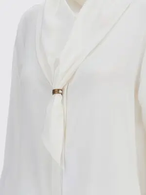 Max Mara Pussy-bow Silk Shirt