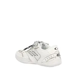 Balenciaga Calf Leather Lace-up Sneakers - White