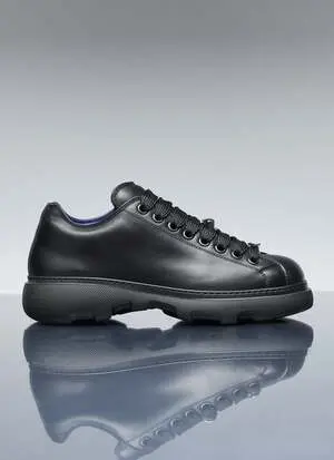 Burberry Ranger Leather Sneakers - Black