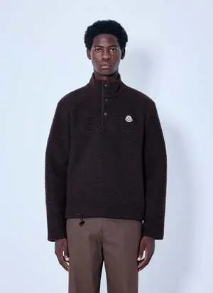 Moncler Fleece Pullover With Snap Fastening