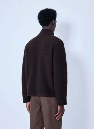 Moncler Fleece Pullover With Snap Fastening