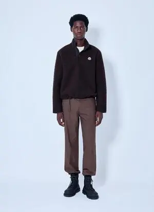 Moncler Fleece Pullover With Snap Fastening