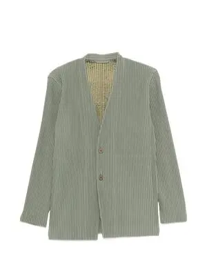 Issey Miyake Pleated Single-breasted Jacket