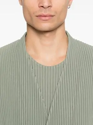 Issey Miyake Pleated Single-breasted Jacket