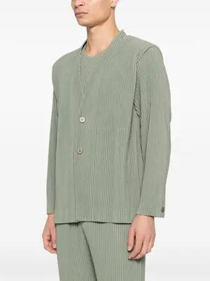 Issey Miyake Pleated Single-breasted Jacket