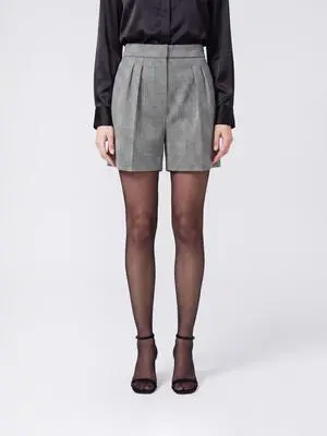 Max Mara Tailored Check Shorts - Blue