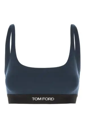 TOM FORD Scoop Neck Logo Bralette Top - Multicolor