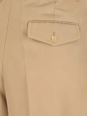 Celine Wool Blend Cropped Trousers