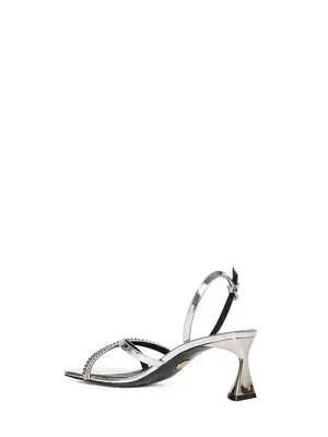 Stella McCartney Silver Elsa Metallic Heeled Sandals - Multicolor