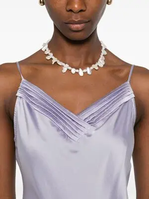 FORTE_FORTE Silk Satin Bodysuit