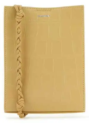 JIL SANDER Jil Sander Women Beige Leather Small Tangle Shoulder Bag