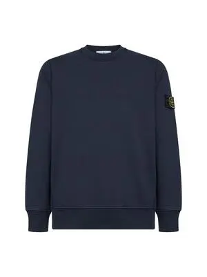 Stone Island Blue Organic Cotton Crewneck Sweatshirt - Multicolor