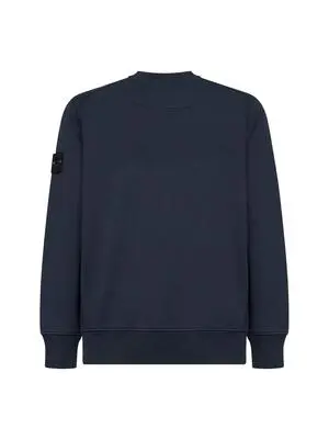 Stone Island Blue Organic Cotton Crewneck Sweatshirt - Multicolor