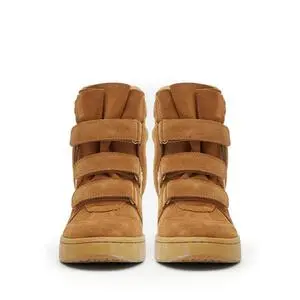 Isabel Marant Étoile Suede Wedge High Top Trainers - Brown