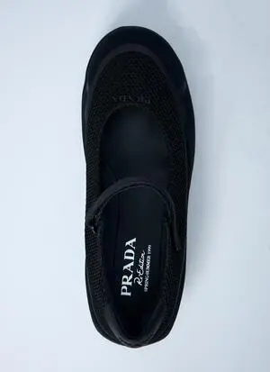 Prada Logo Motif Shoes - Black