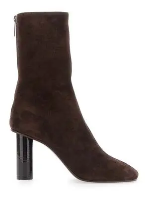 PARIS TEXAS Paris Texas Women 'Alice' Brown High-Heeled Ankle Boots With Zip Closure In Suede For Women