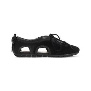 Simone Rocha Cutout Ballerina Grip Trained Sneakers - Black