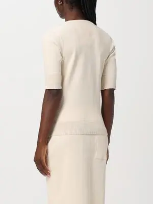 Bottega Veneta Cotton-elastane Ribbed T-shirt - Cream
