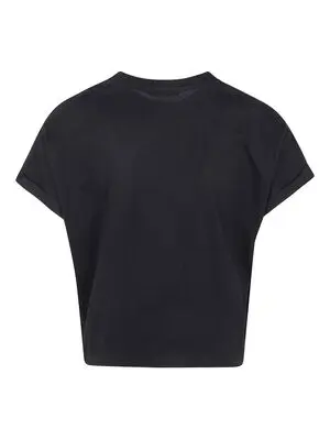 Balmain Logo Cotton Cropped T-shirt - Multicolor
