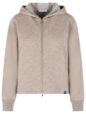 Max Mara Beige Cashmere And Virgin Wool Sweatshirt - Cream