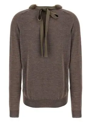 Fendi Wool And Silk V-neck Jumper