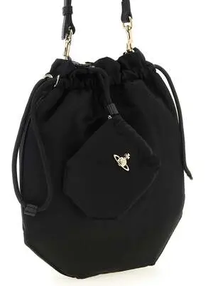 VIVIENNE WESTWOOD Drawstring Pouch Handbag - Black