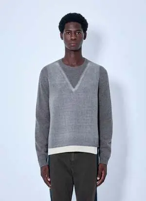 MAISON MARGIELA Fused Knit Sweater - Gray
