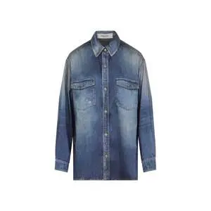 GOLDEN GOOSE Patty Over Shirt - Blue