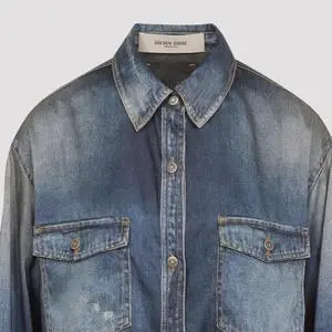 GOLDEN GOOSE Patty Over Shirt - Blue