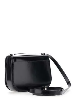 FERRAGAMO Crossbody Bag With Gancini Plaque - Black