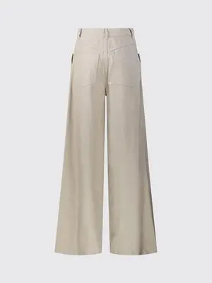 Max Mara High-waisted Wide Leg Jeans In Cotton Denim - Cream