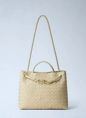 Bottega Veneta Andiamo Medium Handbag - Cream