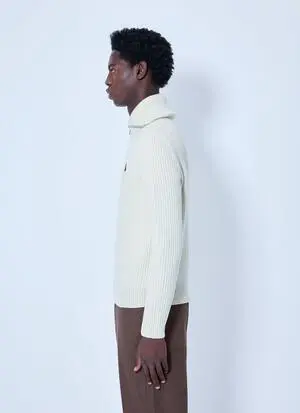 Moncler Ribbed Wool Sweater - White