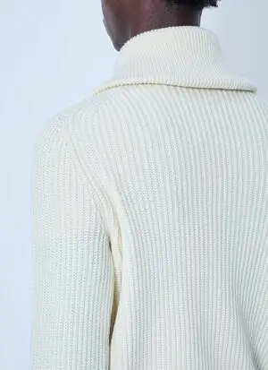 Moncler Ribbed Wool Sweater - White