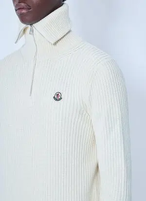 Moncler Ribbed Wool Sweater - White