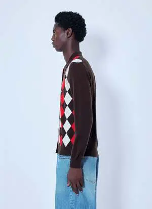 Miu Miu Cashmere Argyle Cardigan