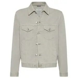 Brunello Cucinelli Grey Jackets Denim Jackets - Gray