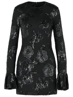 ROTATE BY BIRGER CHRISTENSEN Polyester Mini Dress - Black