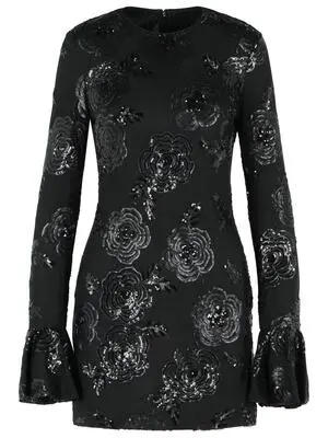 ROTATE BY BIRGER CHRISTENSEN Polyester Mini Dress - Black