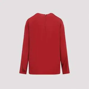 Carven Draped Silk Top - Multicolor